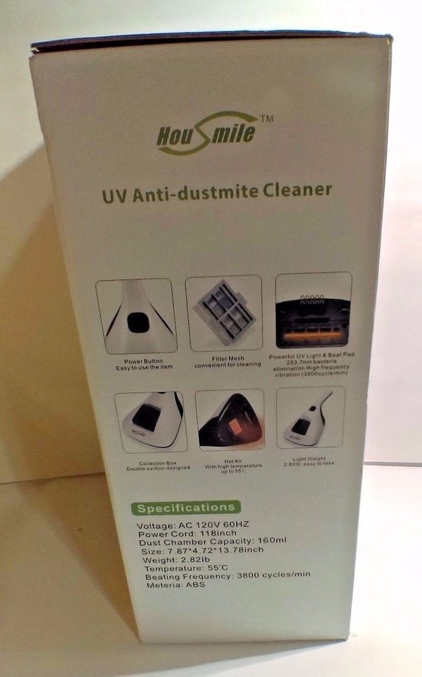 Housmile Anti-Dust Mites UV Vacuum Cleaner with Advanced HEPA ...