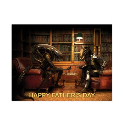 ALIEN vs Predator FATHER'S DAY CARD Xenomorph Chess Alternative A5 ...