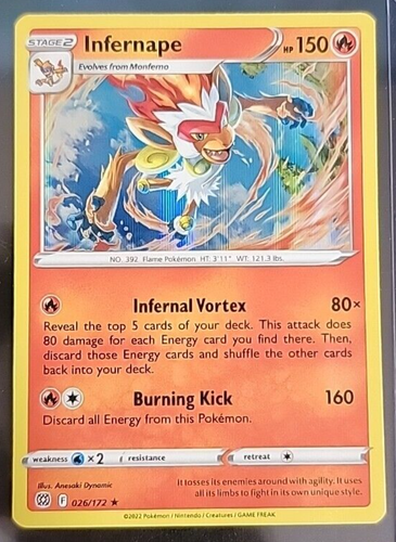 Pokémon TCG Infernape Brilliant Stars 026/172 Holo Holo Rare | eBay