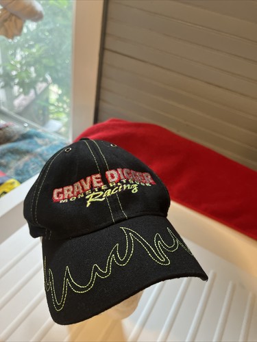 MONSTER JAM/TRUCK "GRAVE DIGGER" EMBROIDERED ADJUSTABLE BASEBALL HAT ...