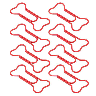 100pcs Colored Dog Bone Shape Paper Clips Black Notebook Document ...
