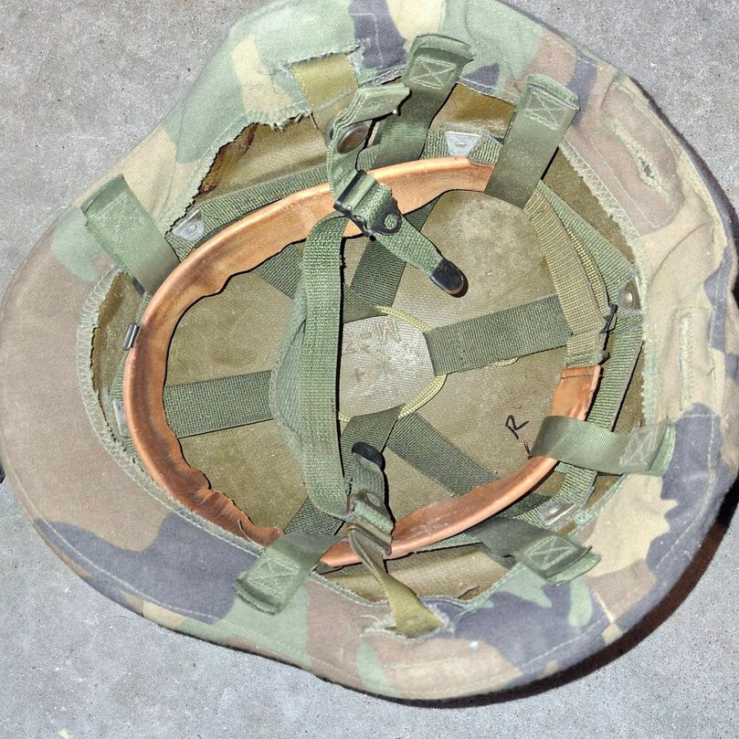 USGI PASGT w Cover Woodland BDU Medium 3 Ballistic Combat Helmet Kev ...