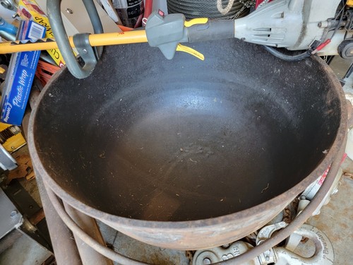 Large Cast Iron Caldron And Stove, Butcher Kettle, iron Pot, Scrapple ...