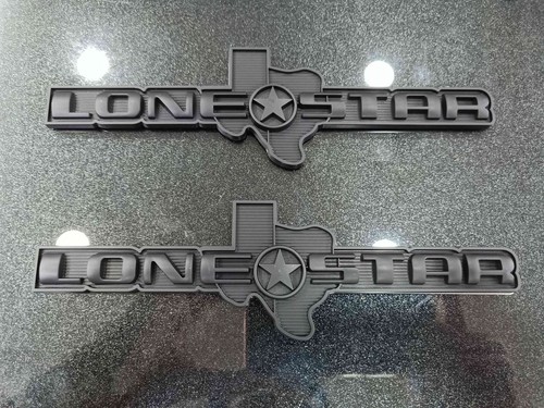 2X Matte Black Lone Star Emblem Flag Badge Texas Edition Decal Fit For ...
