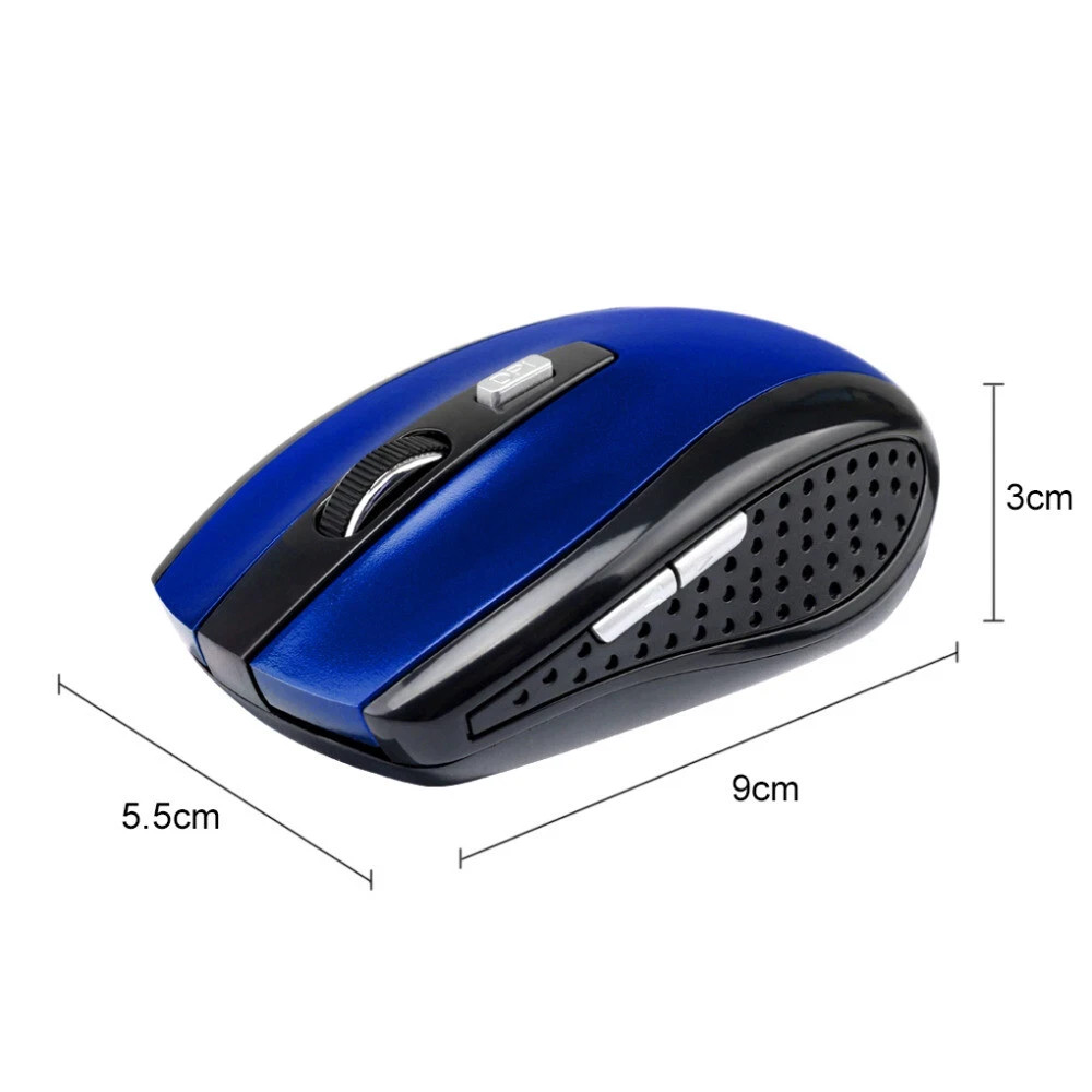 2 Wireless Optical Mouse Mice 2.4GHz USB Receiver For Laptop PC ...