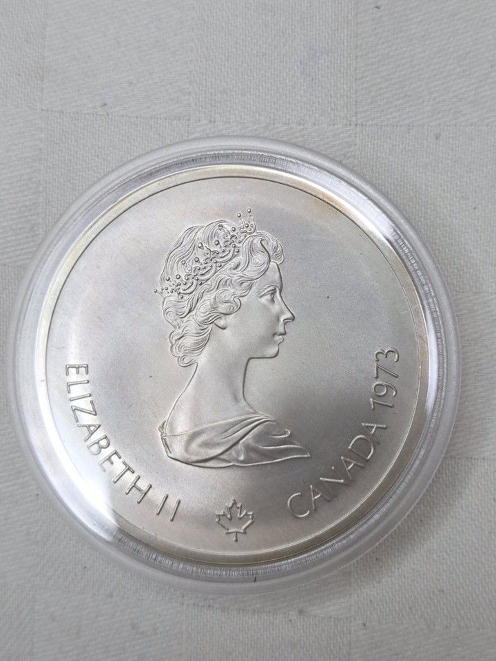 1 .44 OZ .925 sterling silver World Map 1976 $10 Montreal Canada ...