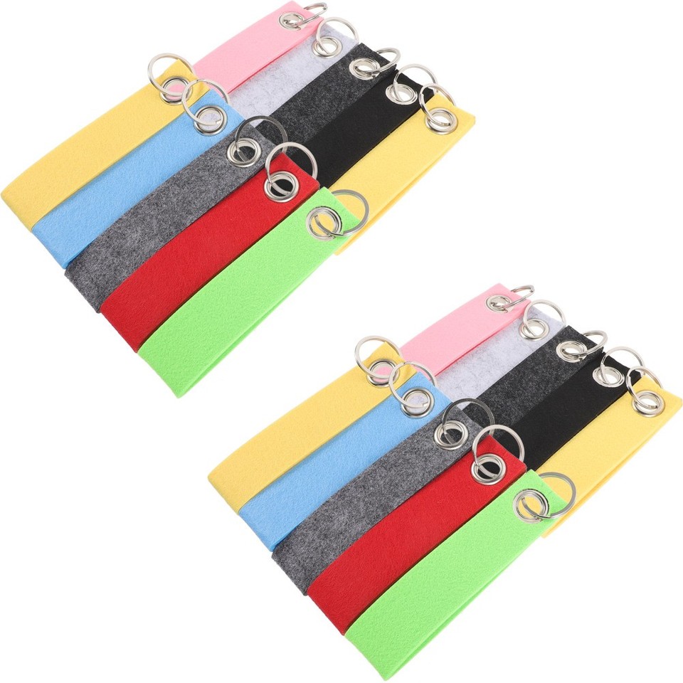 20pcs Blank Felt Keychains Felt Keychains Crafts Diy Felt Key Chains ...