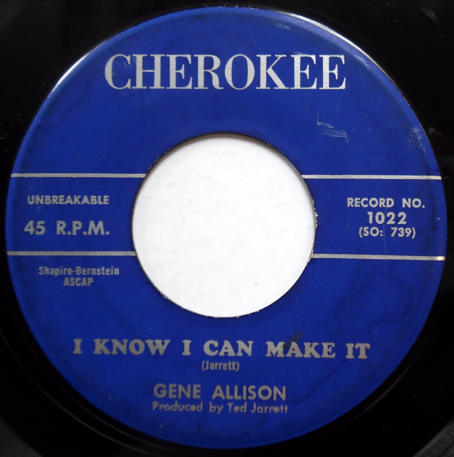 GENE ALLISON 45 You Gonna Be Sorry / I Know I Can Make It R&B Original ...