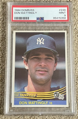 1984 Donruss Don Mattingly PSA 9 Rookie #248 New Label Donnie Baseball ...