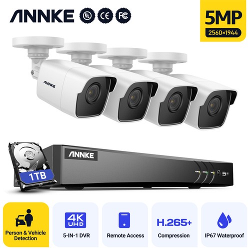 ANNKE E500 4K 8CH DVR 5MP Camera Security System Person/Vehicle ...