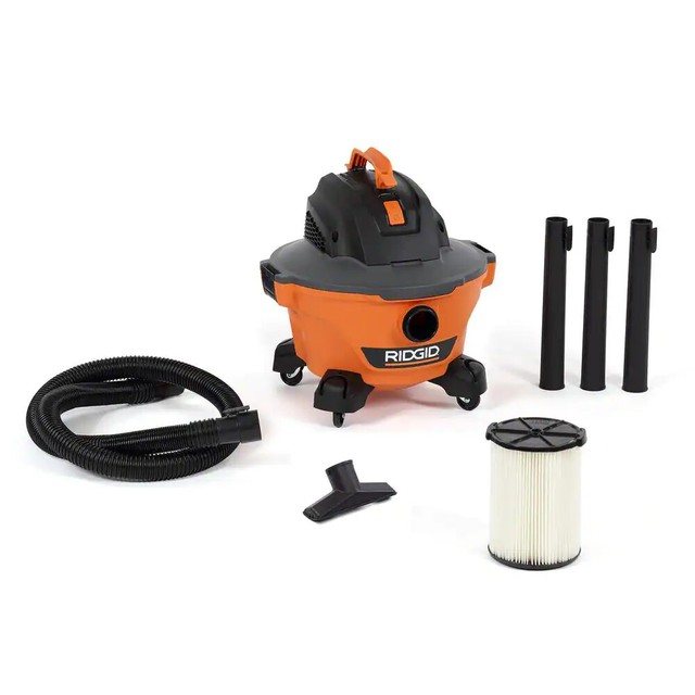 RIDGID HD06001 NXT Wet/Dry Shop Vacuum with Filter, Hose and ...