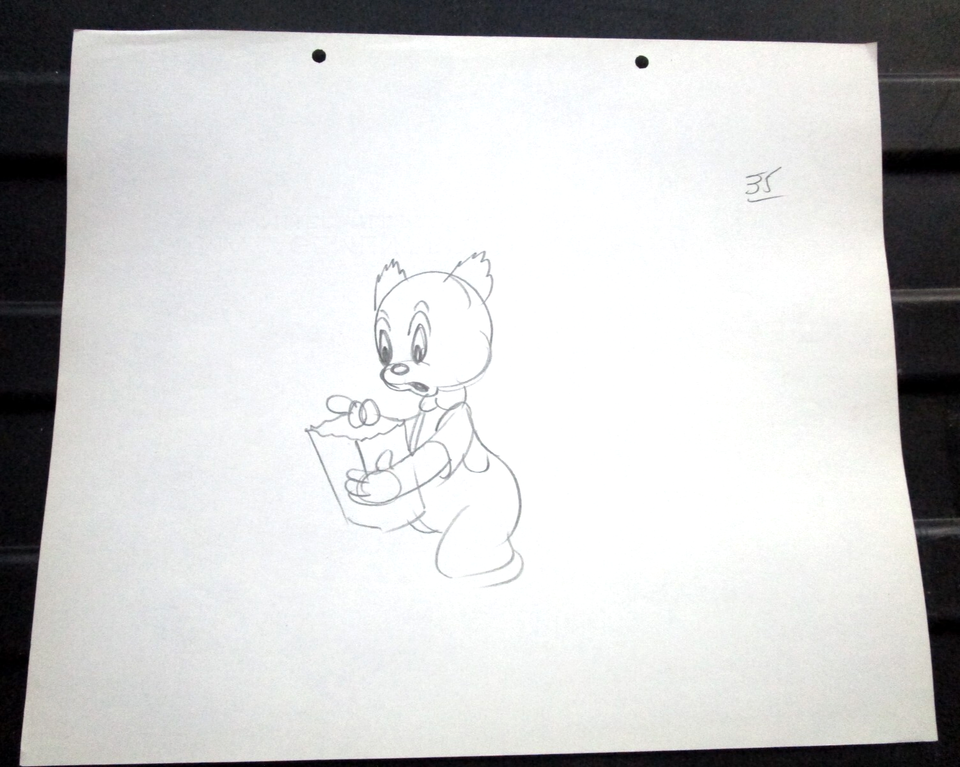 1942 ANDY PANDA AIR RAID WARDEN WALTER LANTZ ORIGINAL PRODUCTION cel ...