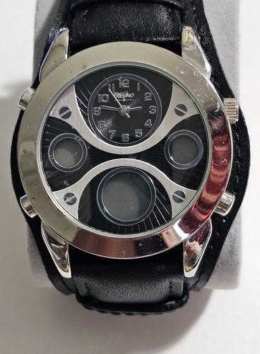 GOR Mossimo MM90070 Men's Retro Black Genuine Leather Watch Digital ...