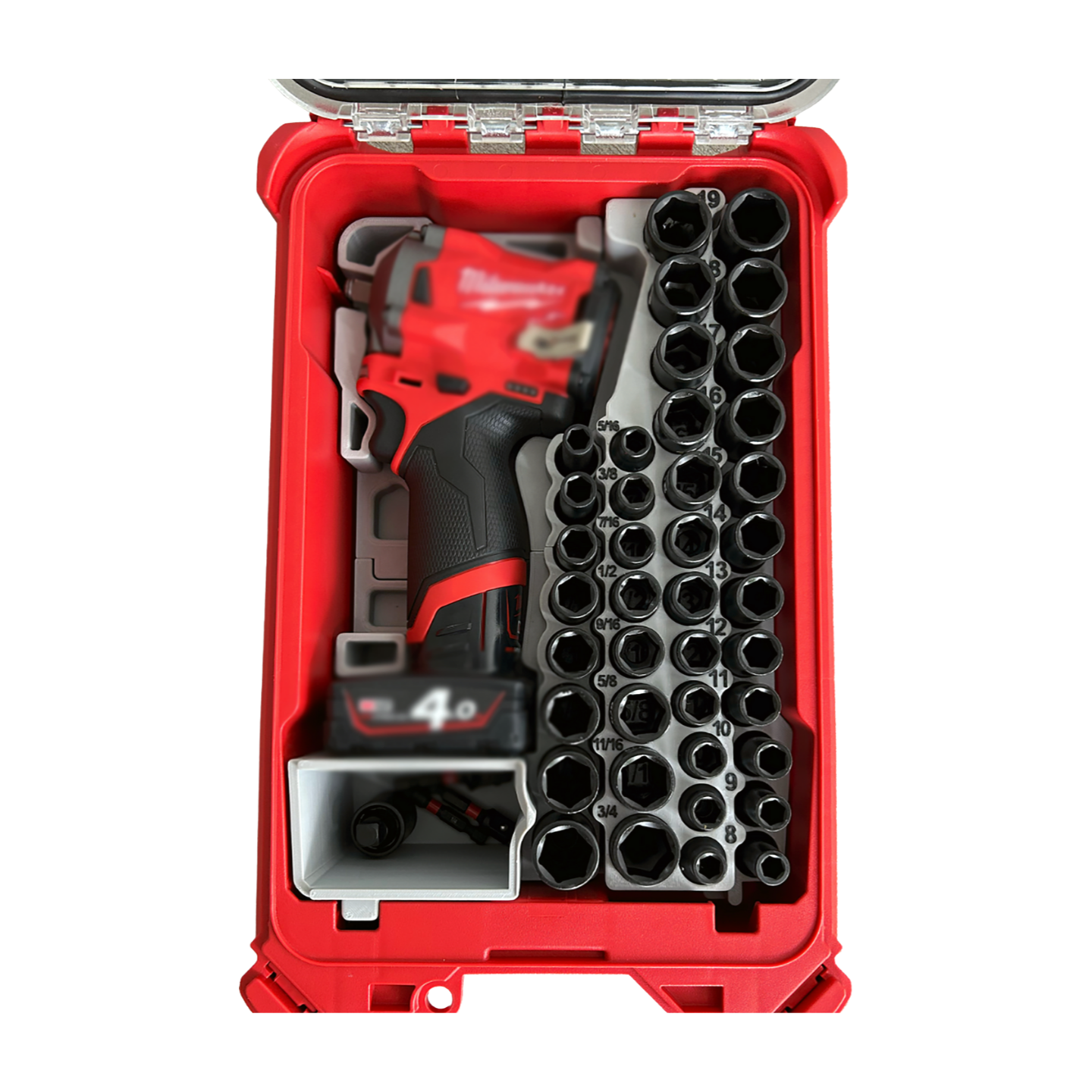 Milwaukee M12 M12 Stubby Impact 3/8" Packout Compact Insert Organizer ...