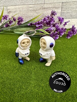 3D Printed Articulating Astronaut Skeleton Face/Hand/Foot (Keychain ...