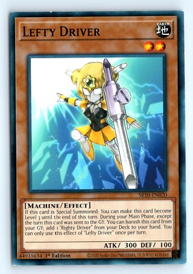 Yu-Gi-Uh Lefty Driver #SR10-EN020 Structure Deck: Mechanized Madness ...