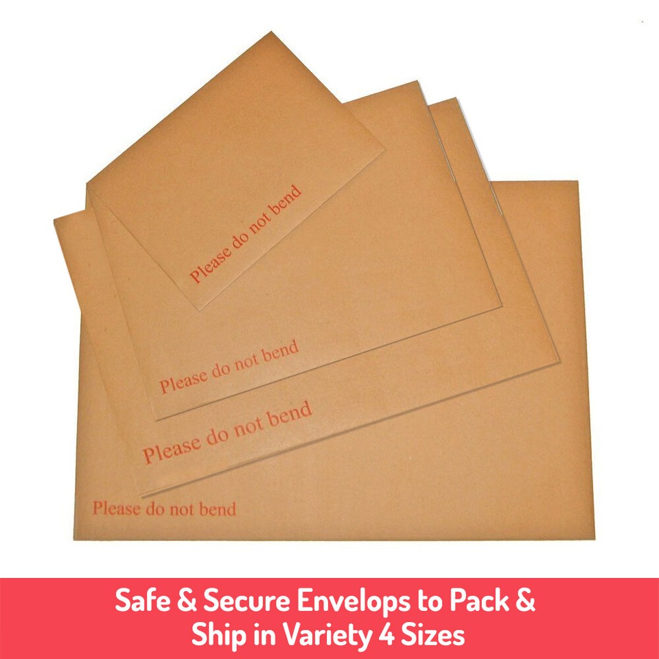 Hard Back Envelopes Please Do Not Bend Manilla Brown Envelopes A6 C6 C5 ...