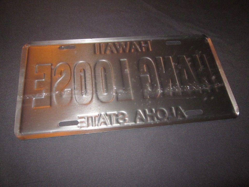 HAWAII HANG LOOSE Aloha STATE Rainbow VANITY Novelty LICENSE PLATE NEW ...