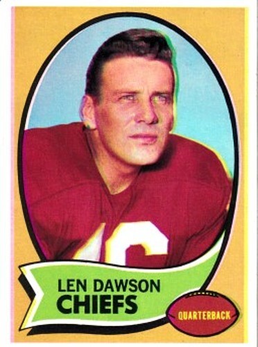 Len Dawson Kansas City Chiefs 1970 Topps card #1 about ExMt condition ...