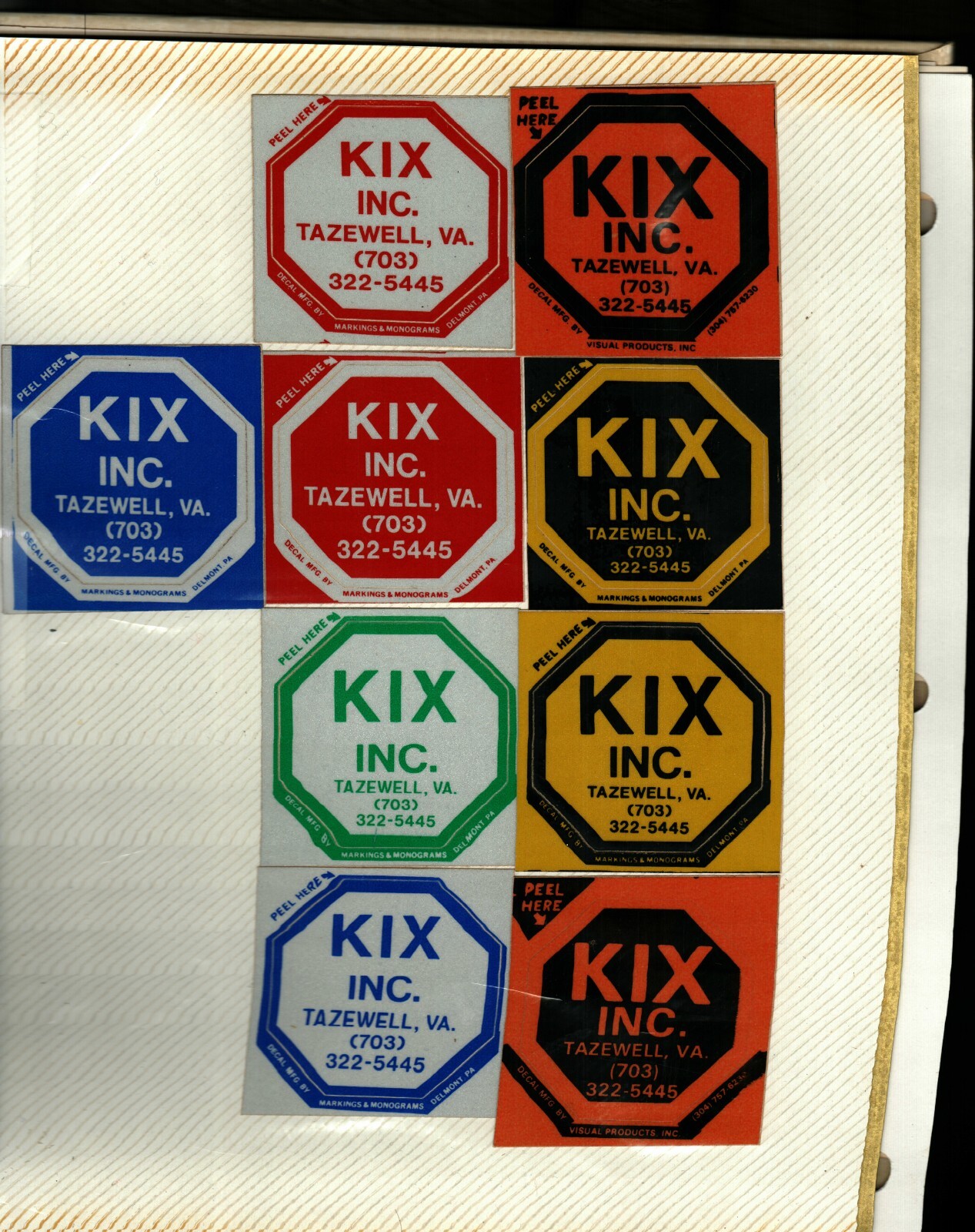 NICE LOT OF 10 KIX INC. OF TAZEWELL VA. COAL MINING STICKERS # 85 | eBay