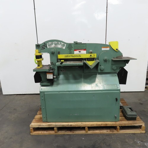 Piranha P-50 50 Ton Hydraulic Iron Worker Punch Shear Chopper Notcher ...