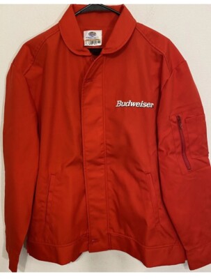 🚨🔥Vintage Budweiser Red Uniform Jacket Delivey Beer Mens Med New Rare ...