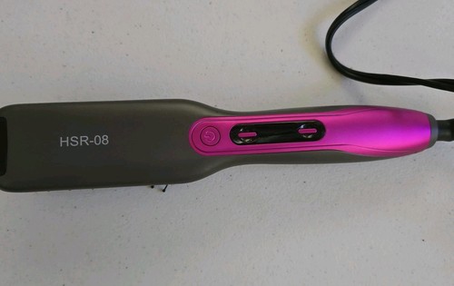 Hair Straightener Brush (HSR-08) Gray/Pink No Box Clean Turned On ...