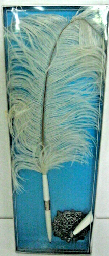 Vintage Plume Pen Gift Set - Feather Pen with Stand - Wedding - orgbox ...