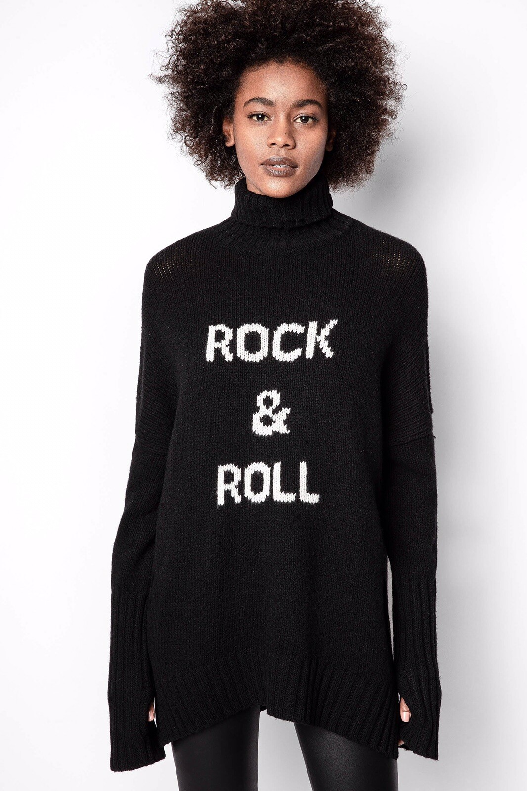 2023 Zadig And Voltaire Alma Rock Sweater Jumper Turtleneck Pullover Size 0093