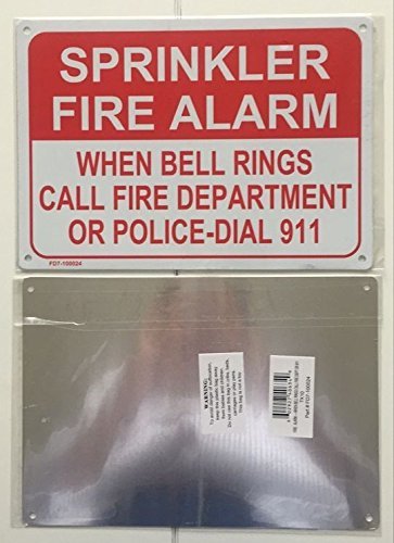 Fire Alarm when bell ring call sign (7x10 Aluminum, Sign Red on ...