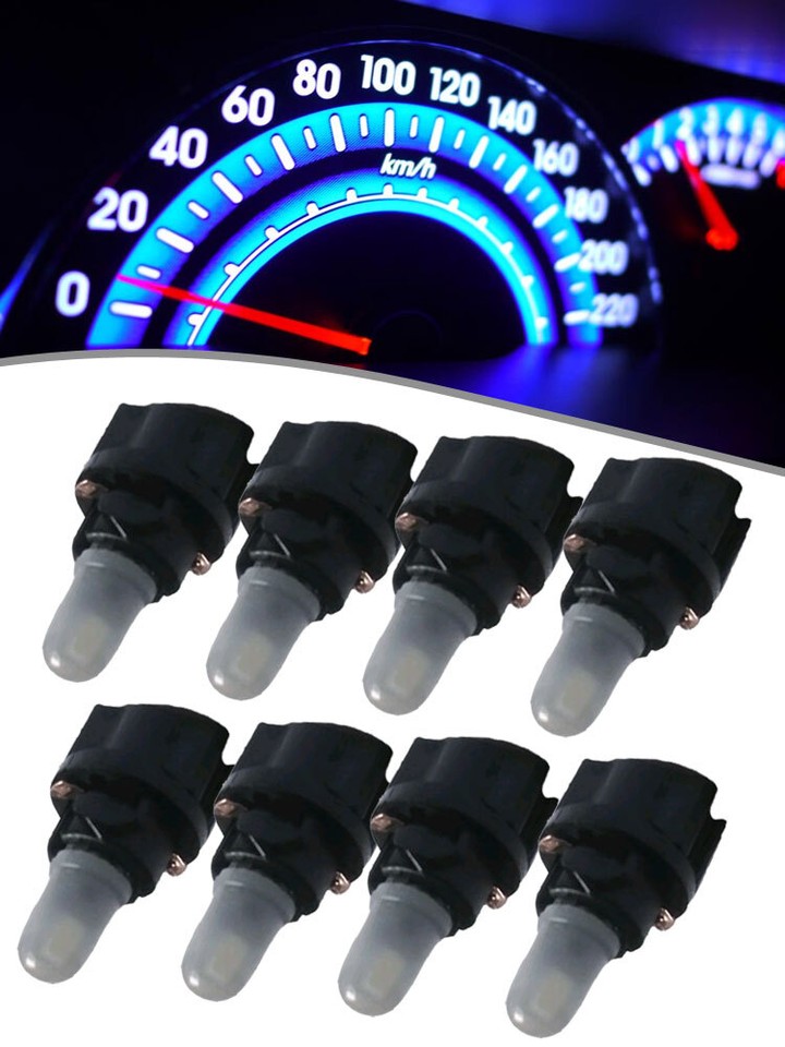 10× Car T5 T6.5 W1.2W LED Bulb Canbus Dashboard Instrument Lighting ...