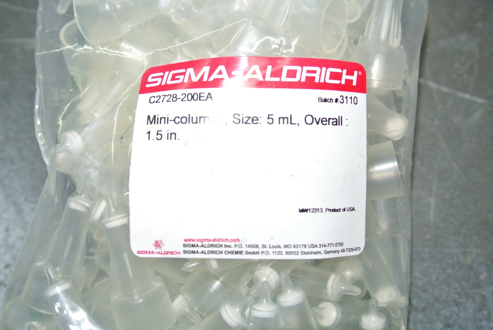 Evergreen Scientific 208-3049-03S Mini Columns 5ml Med. Porosity - 200 ...