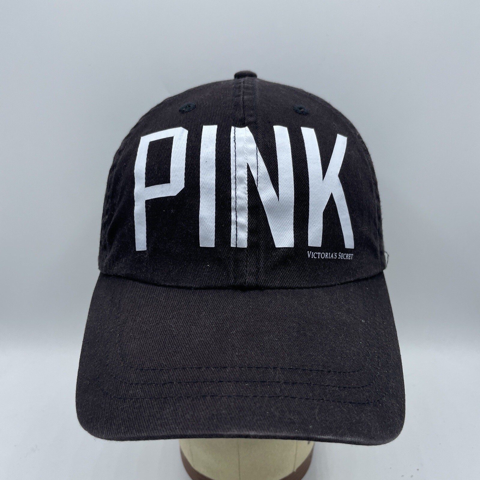 Victoria Secret Pink Hat Womens Adjustable Strapback Black Baseball Cap ...
