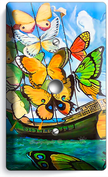 Salvador Dali Painting Butterfly Ship