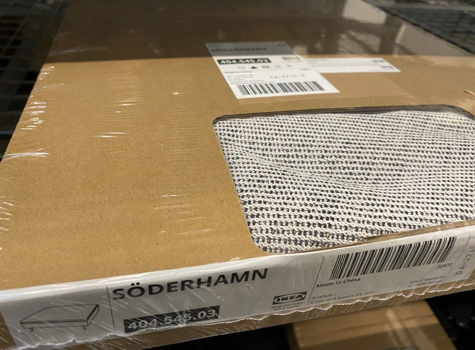 Ikea SODERHAMN Cover for Ottoman Footstool, Viarp Beige/Brown 404.545. ...