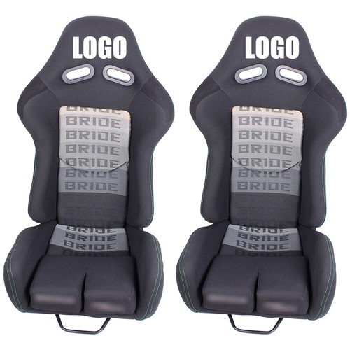 2X Universal BRIDE Seats Low Max JDM Racing Seats+Fiber glass Backrest ...