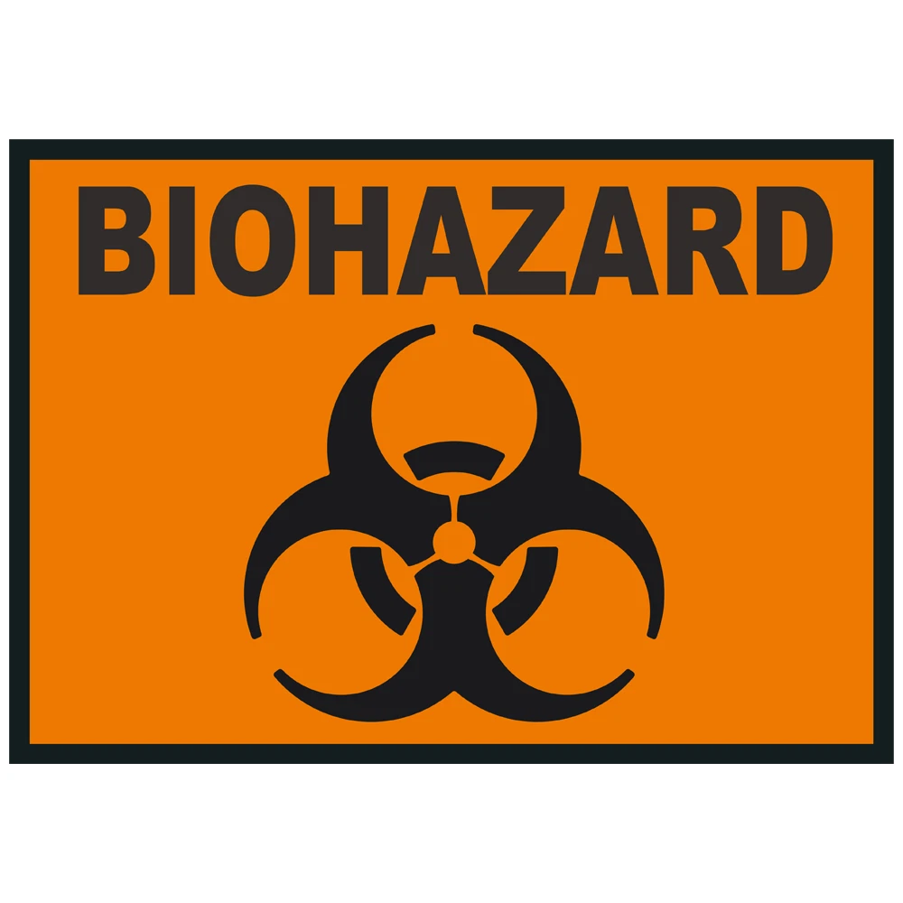 Linen Printable Sign Biohazard Labels