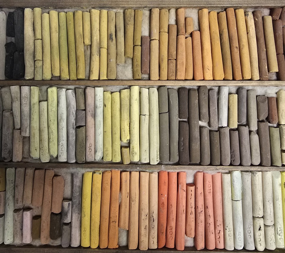 Henri Roche Complete Pastel Set of 450 in Wooden Box, 3 Trays | eBay