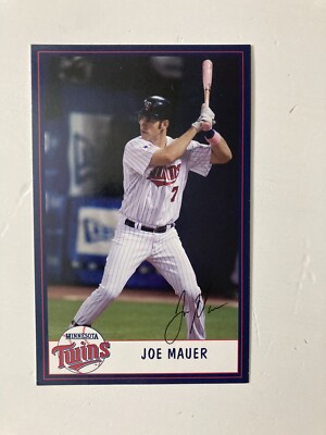JOE MAUER SIGNED MINNESOTA TWINS PHOTO Rare Through The Mail Auto ...