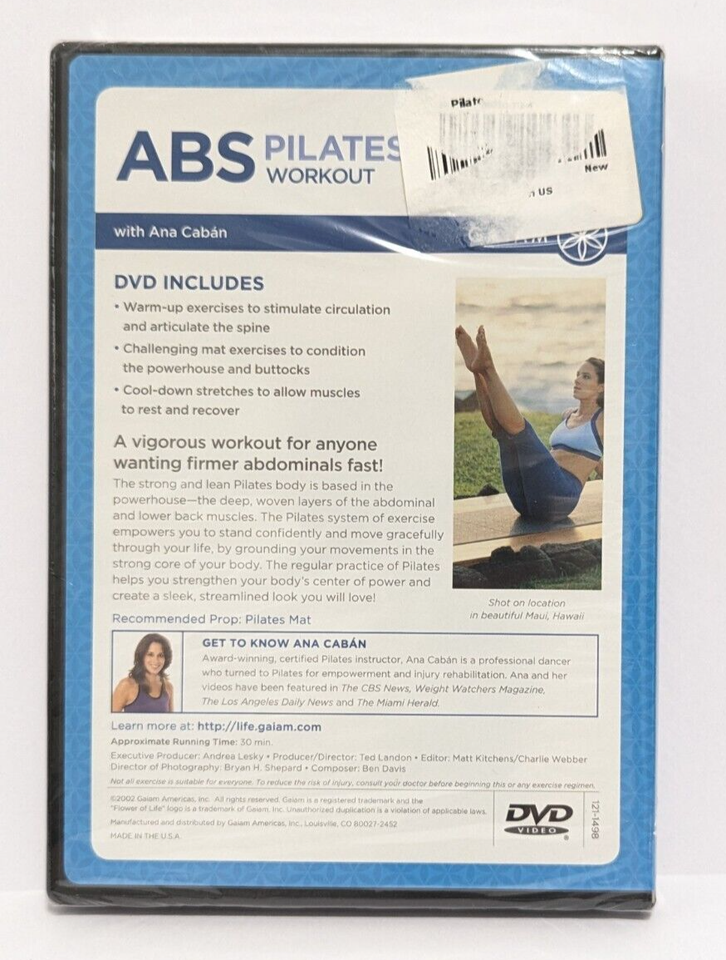 ABS PILATES Workout w/ Ana Caban English & Spanish Gaiam DVD NEW | eBay