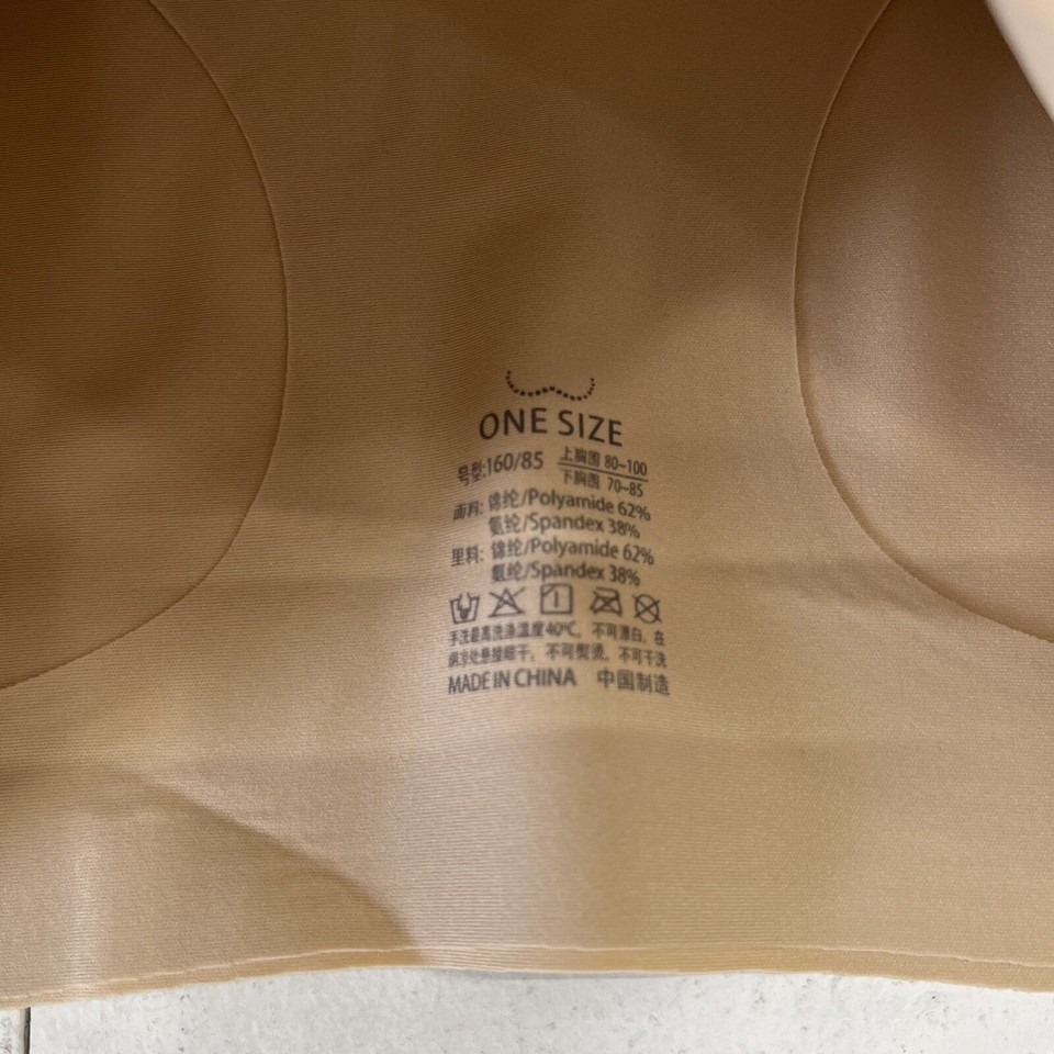 Inner Yes Nude ‘Unseen Disappearing Cup’ Spandex Bra Womens One Size | eBay