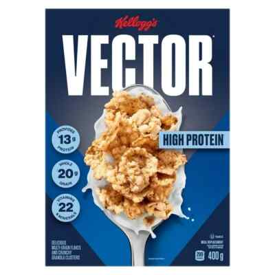 2 x Kellogg's Vector Meal Replacement Cereal, 400g / 14.1 oz Canada ...