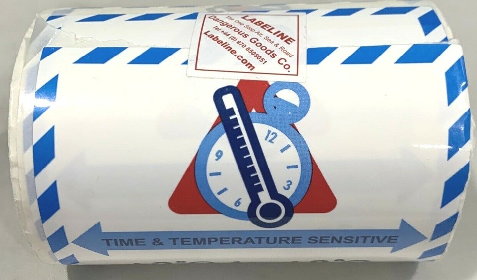 Labelline Dangerous Goods Time And Temperature Sensitive Labels +2 C ...