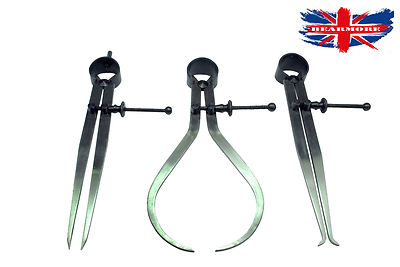 3pc Spring Caliper Divider Set 12'' (304mm) Internal External Dividers ...