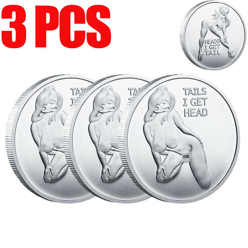 3Pcs Tails I Get Head ! Sexy Heads Tails Challenge Token Coin Souvenir Coin Gift | eBay