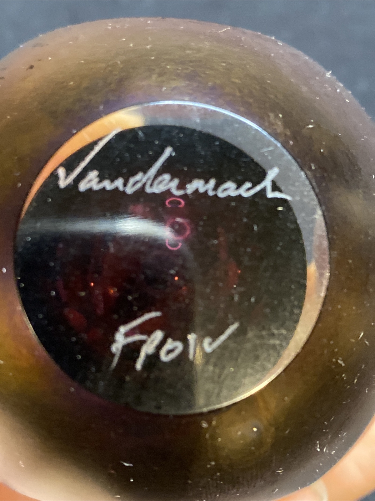 Vintage Vandermark Merritt Gold And Ruby Glass Perfume Bottle Signed In ...