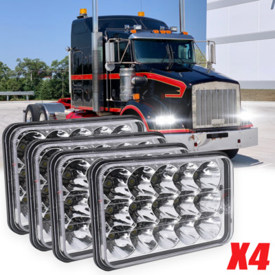 4X DOT 4x6'' LED Headlights fit Kenworth T800 T400 T600 W900B Classic ...