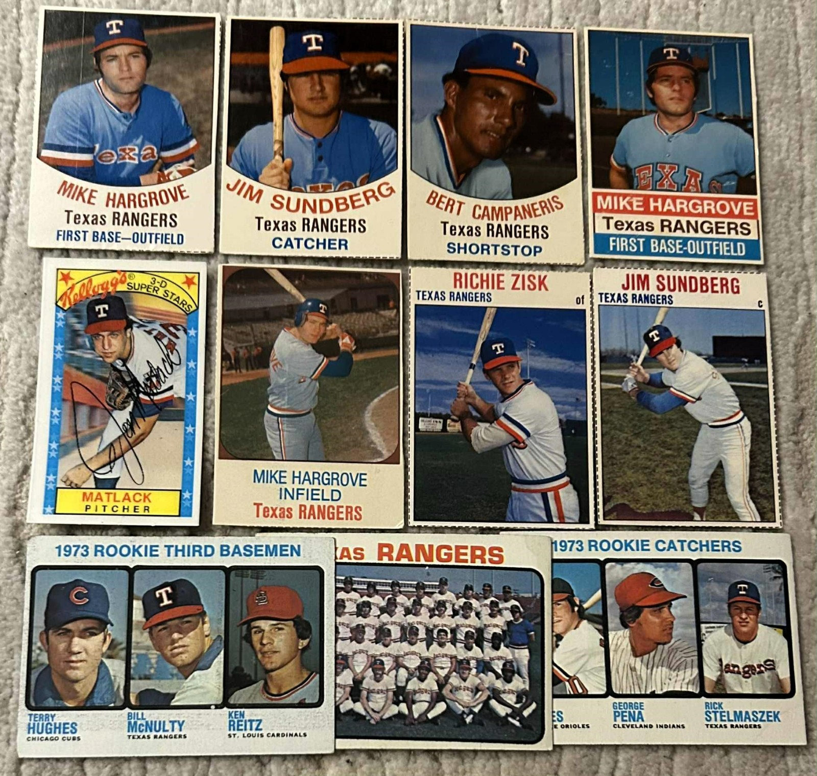 Texas Rangers vintage baseball card lot 1973 Topps Kellogg's | eBay