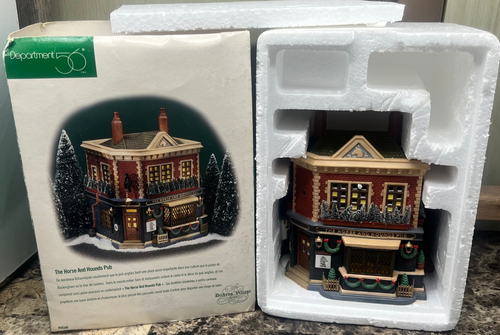 Dept 56 Dickens' Village 'The Horse And Hounds Pub' #58340 | eBay