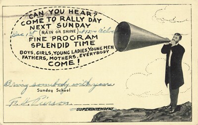 Postcard Rally Day Sunday School Card | eBay